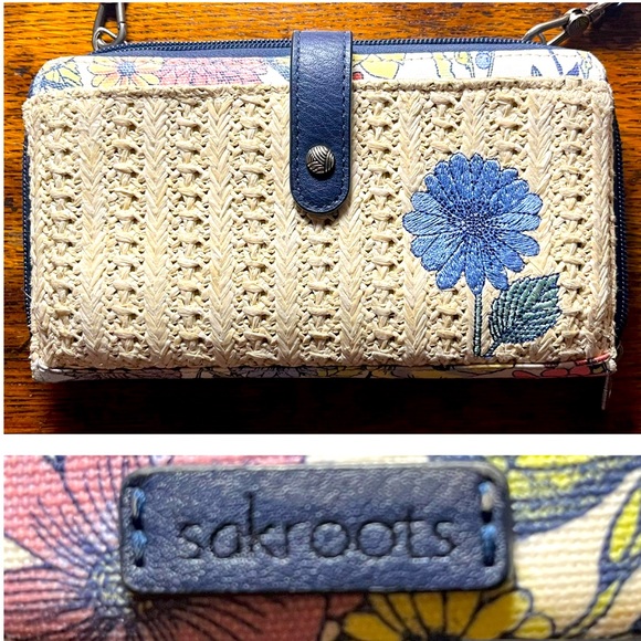 Sakroots | Bags | Sakroots Cream Lace Floral Cell Wallet Crossbody Bag ...